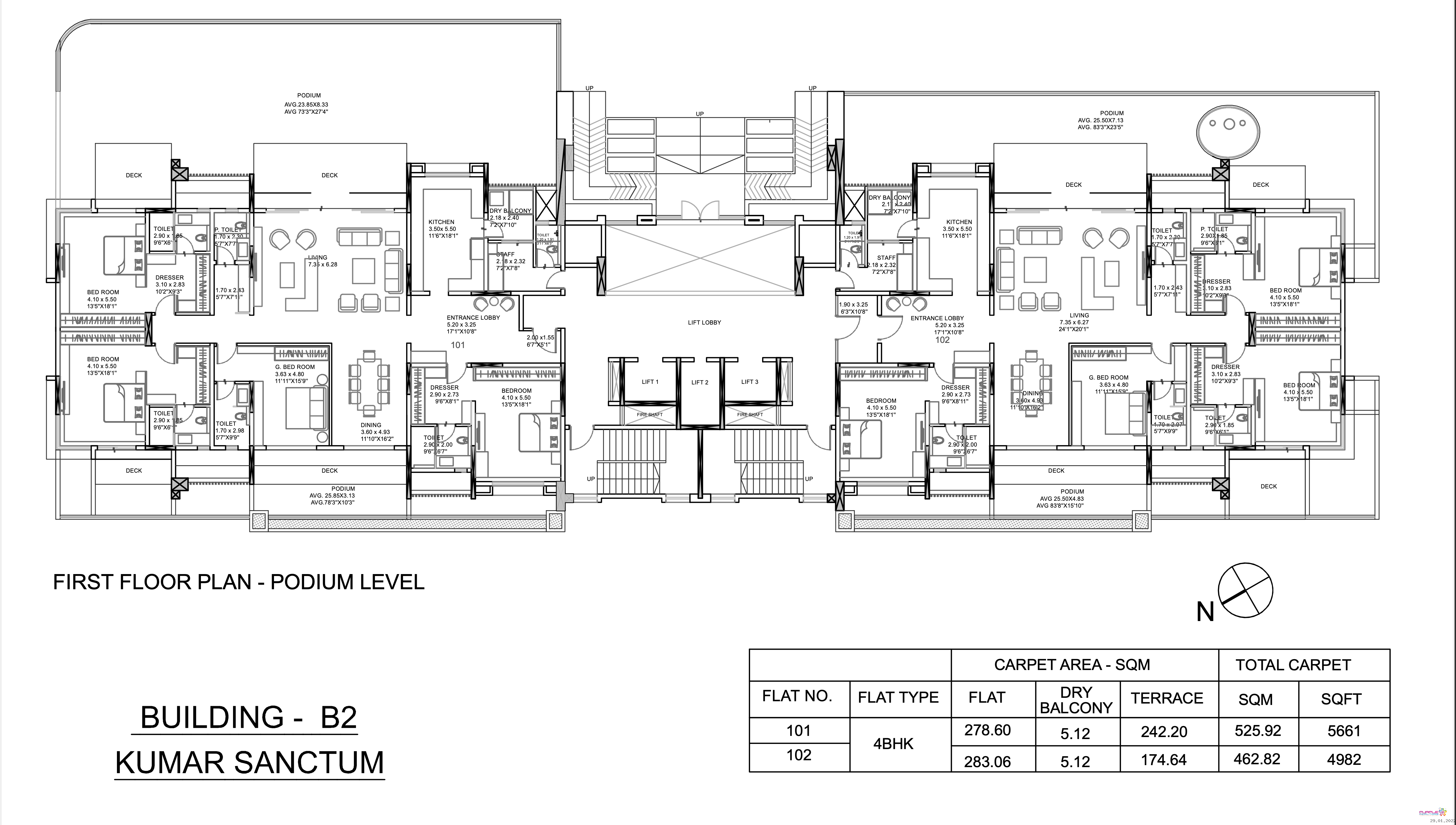 Kumar Privie Sanctum 3BHK and 4BHK Ivory Estate Baner Pune Price ...