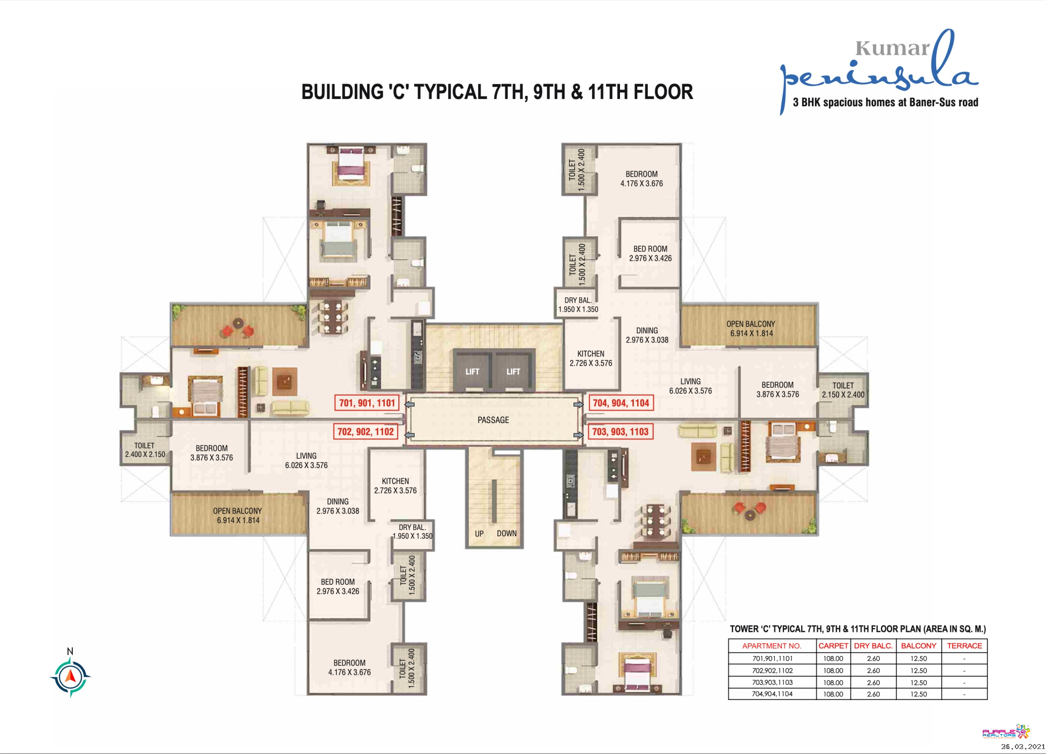 Kumar Peninsula Baner Pashan Link Road Pune 3BHK 4BHK 5BHK Price ...