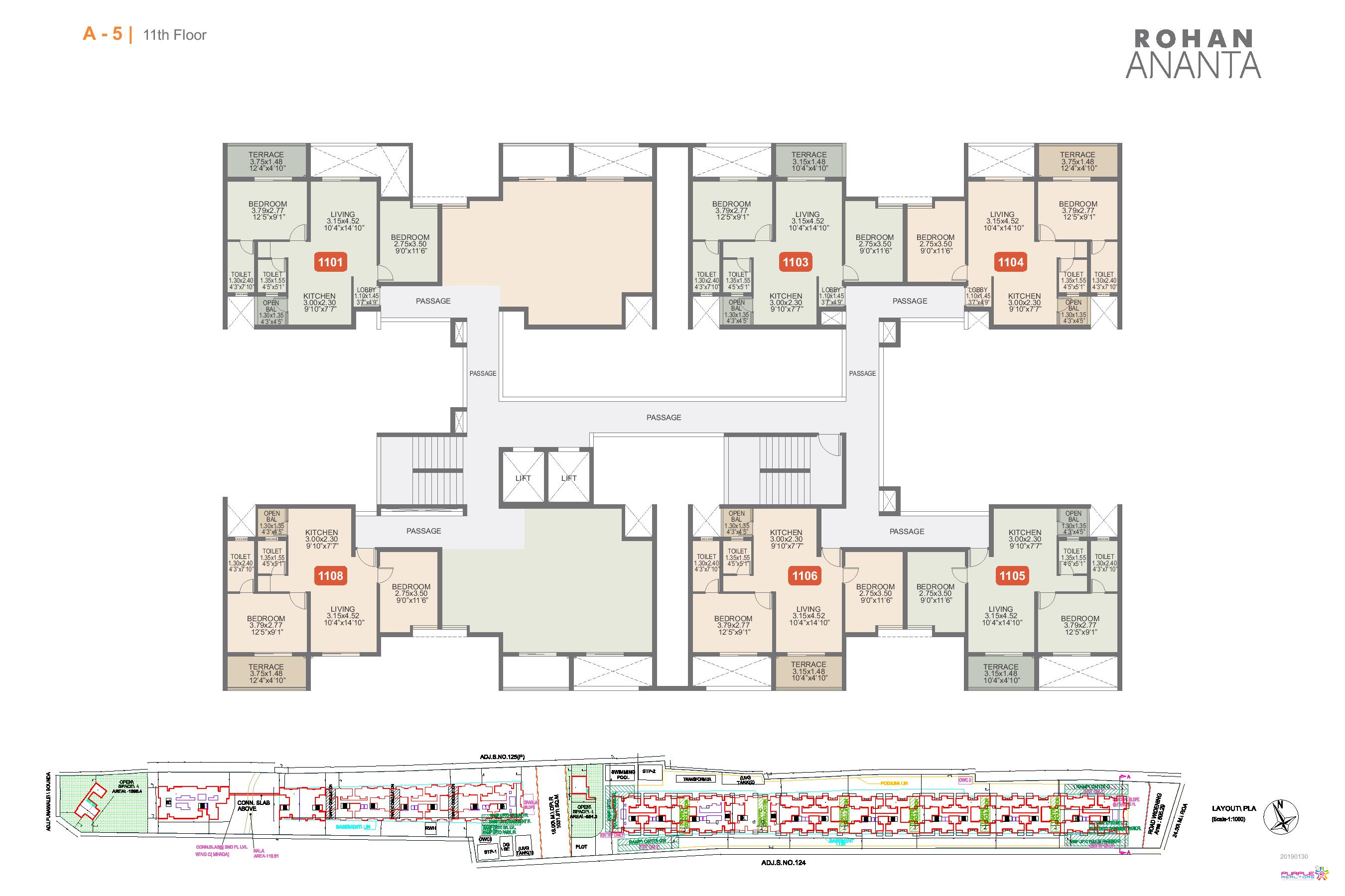 ROHAN ANANTA TATHWADE WAKAD PUNE 1BHK 2BHK PLAN LAYOUT COST SHEET ...