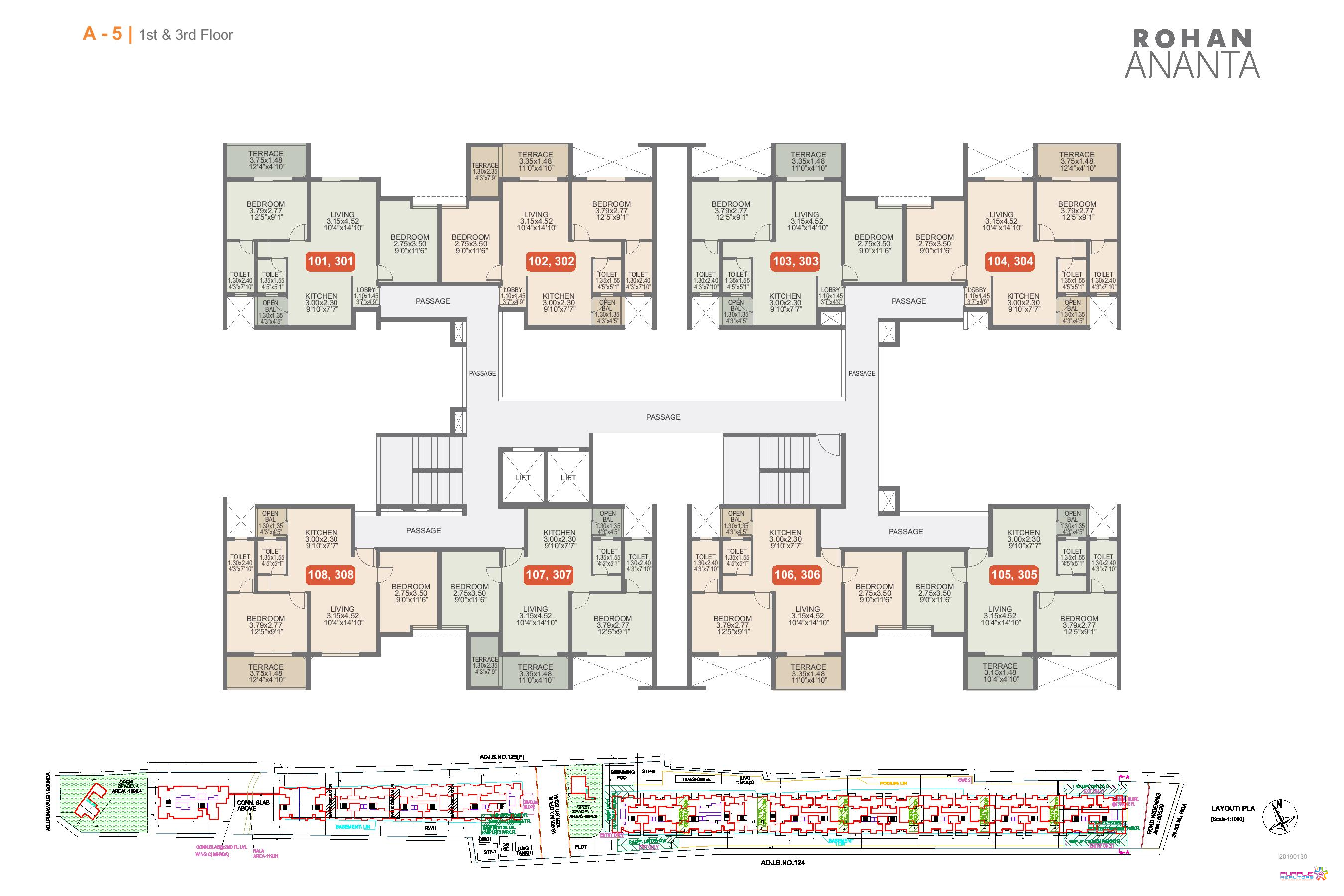 ROHAN ANANTA TATHWADE WAKAD PUNE 1BHK 2BHK PLAN LAYOUT COST SHEET ...