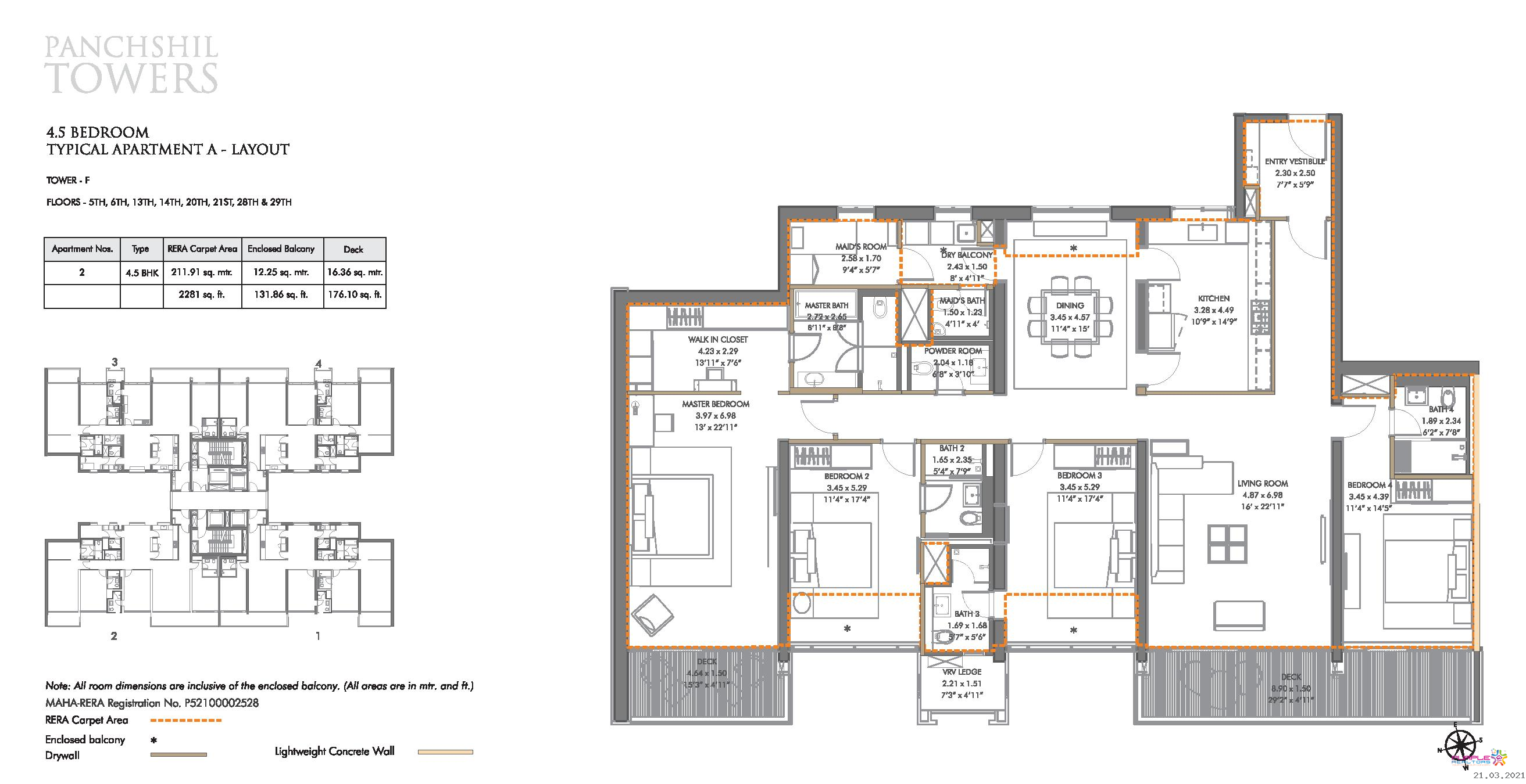 Panchshil Towers Kharadi Pune 3 and 4BHK with Servants Room Penthouses ...