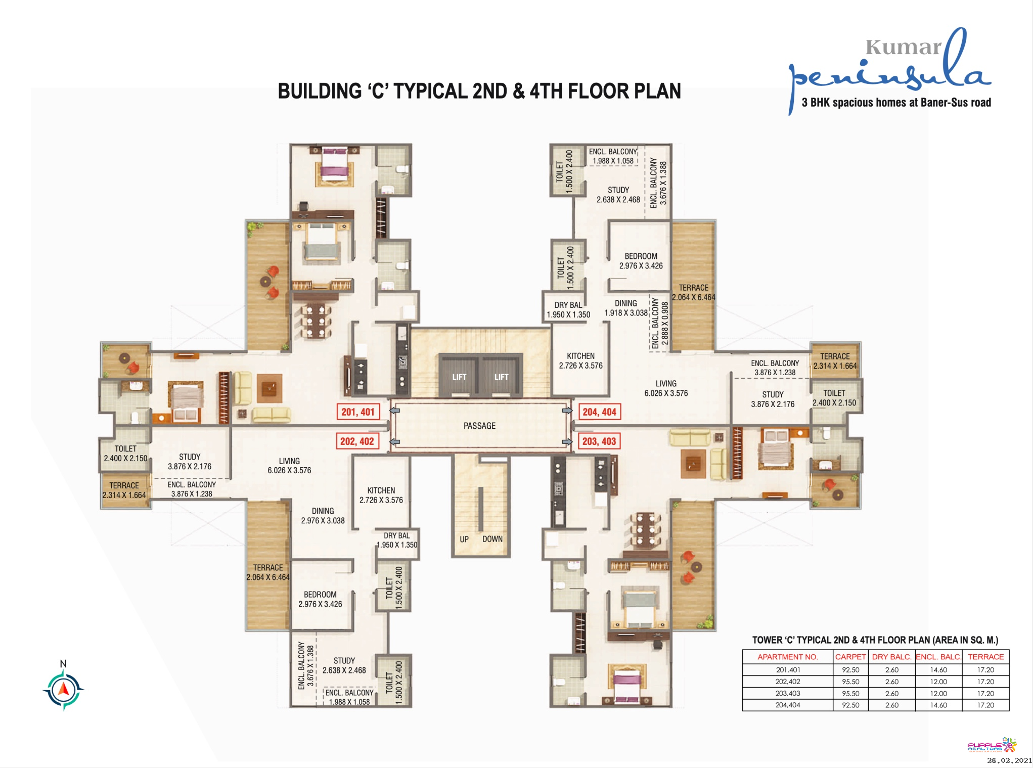 Kumar Peninsula Baner Pashan Link Road Pune 3BHK 4BHK 5BHK Price ...